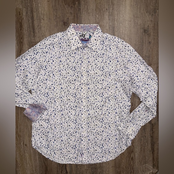 Robert Graham | Shirts | Robert Graham Original Fit Paint Splatter Dot ...